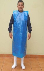 MANDIL DESCARTABLE DE POLIETILENO R&G AZUL T L